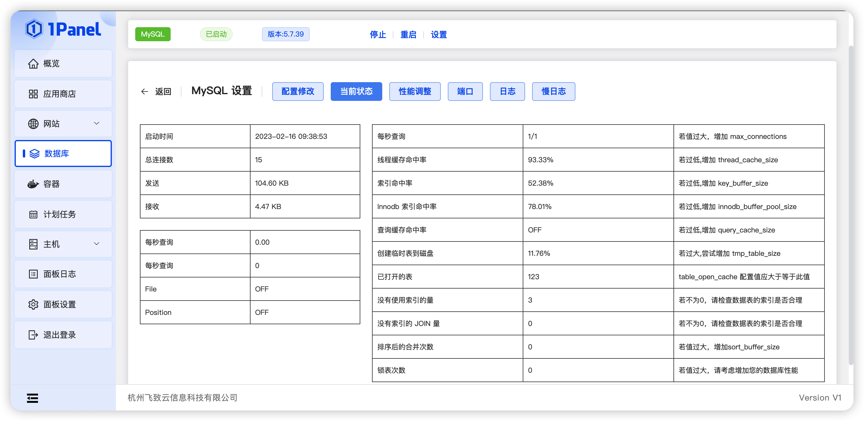 数据库 - MySQL - 《1Panel v1.1 中文文档》 - 书栈网 · BookStack