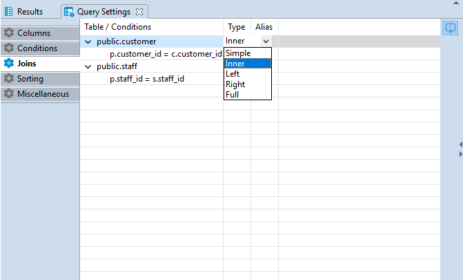 SQL Editor - Visual Query Builder - 《DBeaver General User Guide》 - 书栈网 · BookStack