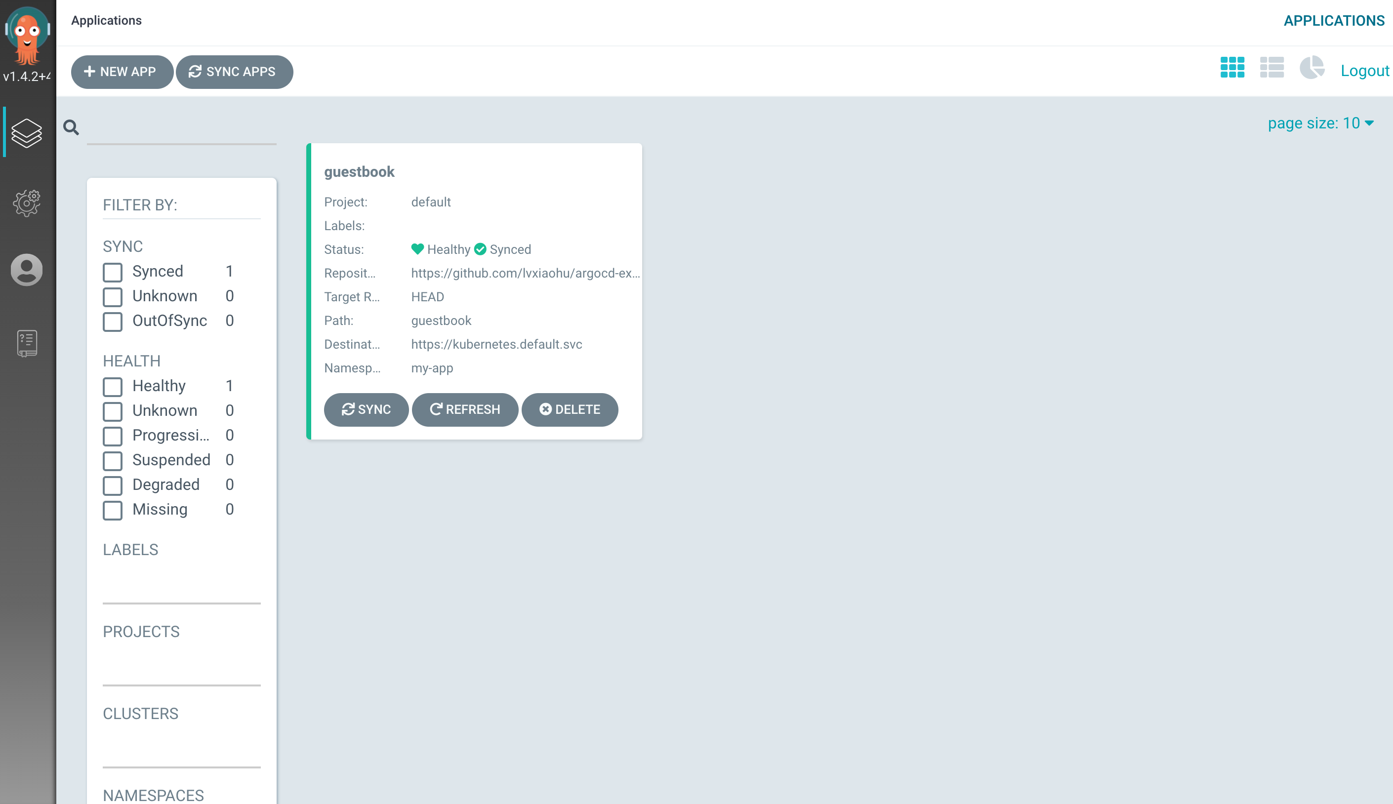 九、Argo CD 应用指南 - 4 Argo CD 使用指南 - 《KubeOperator v2.5 使用教程》 - 书栈网 · BookStack