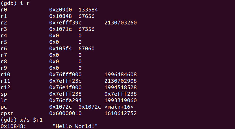 ARM-32 Course 2 - Part 15 - Debugging Hello World - 《Reverse Engineering Tutorial（逆向工程教程）》 - 书栈网 ...