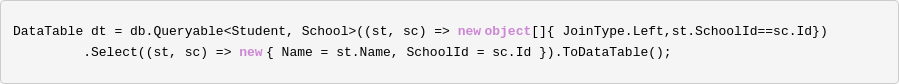 查询 - .Select用法 - 《SqlSugar 4.0 文档》 - 书栈网 · BookStack