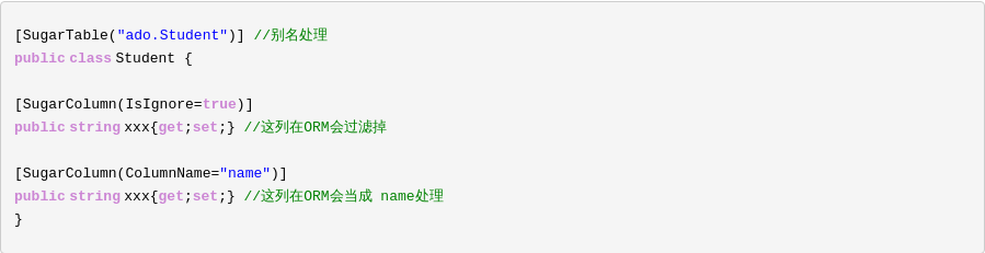入门 - 实体和表结构不同Schema处理 - 《SqlSugar 4.0 文档》 - 书栈网 · BookStack