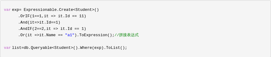 查询 - 动态查询(拼接Lambd或SQL) - 《SqlSugar 4.0 文档》 - 书栈网 · BookStack