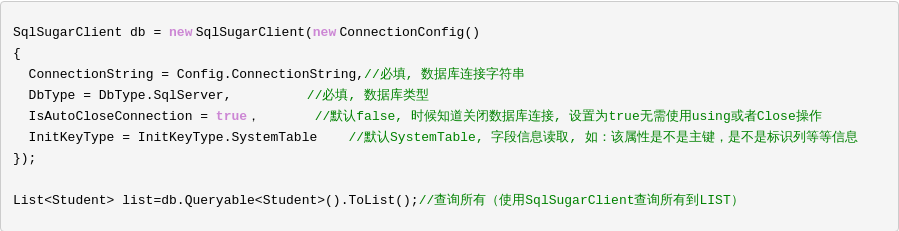入门 Sqlsugarclient详解 《sqlsugar 40 文档》 书栈网 · Bookstack 