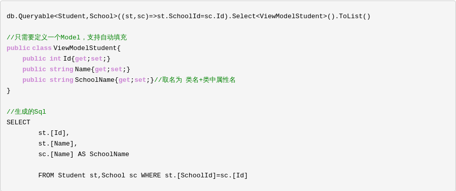 查询 - .Select用法 - 《SqlSugar 4.0 文档》 - 书栈网 · BookStack