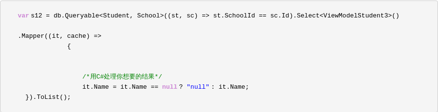 查询 - .Select用法 - 《SqlSugar 4.0 文档》 - 书栈网 · BookStack