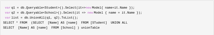 数据查询 - 查询用例 - 《SqlSugar 5.0 文档》 - 书栈网 · BookStack