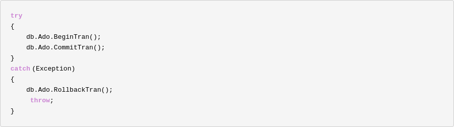 从零开始 - 数据事务 - 《SqlSugar 5.0 文档》 - 书栈网 · BookStack