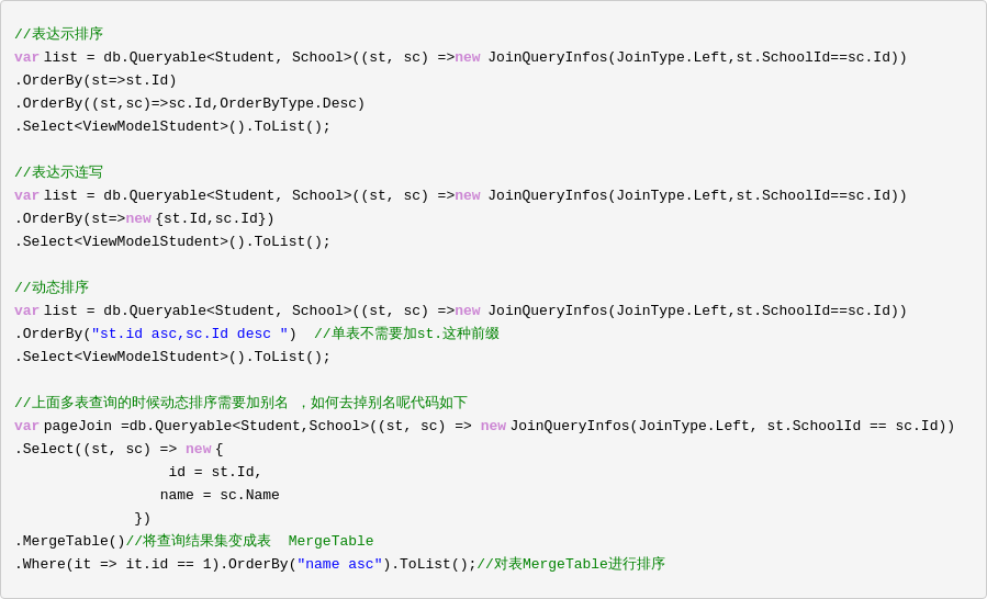 数据查询 - 查询用例 - 《SqlSugar 5.0 文档》 - 书栈网 · BookStack