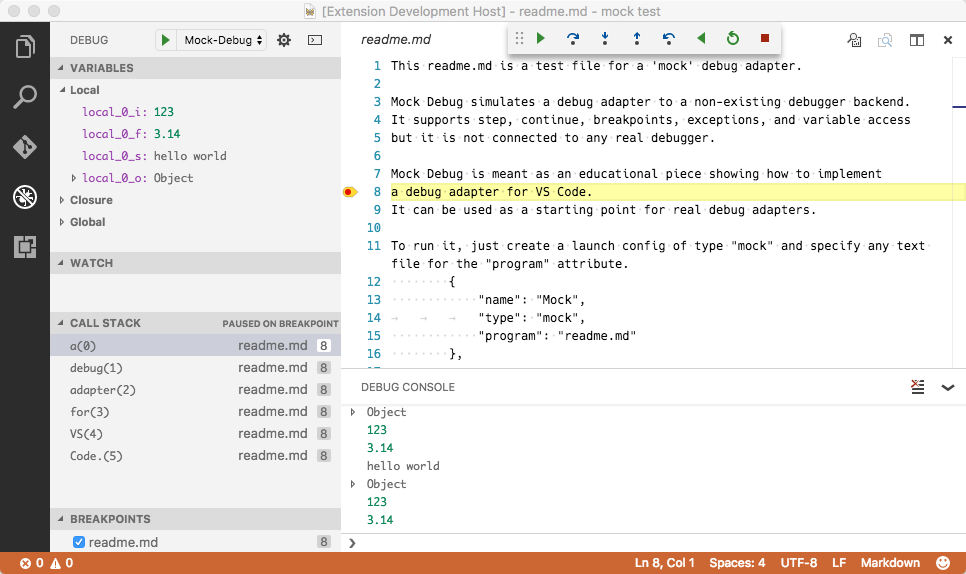 插件指南 - 调试器插件 - 《VS Code 插件开发文档》 - 书栈网 · BookStack