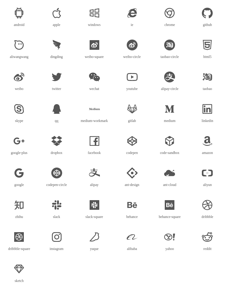 General通用组件 - Icon图标 - 《Ant Design of Vue v1.7.2 使用教程》 - 书栈网 · BookStack