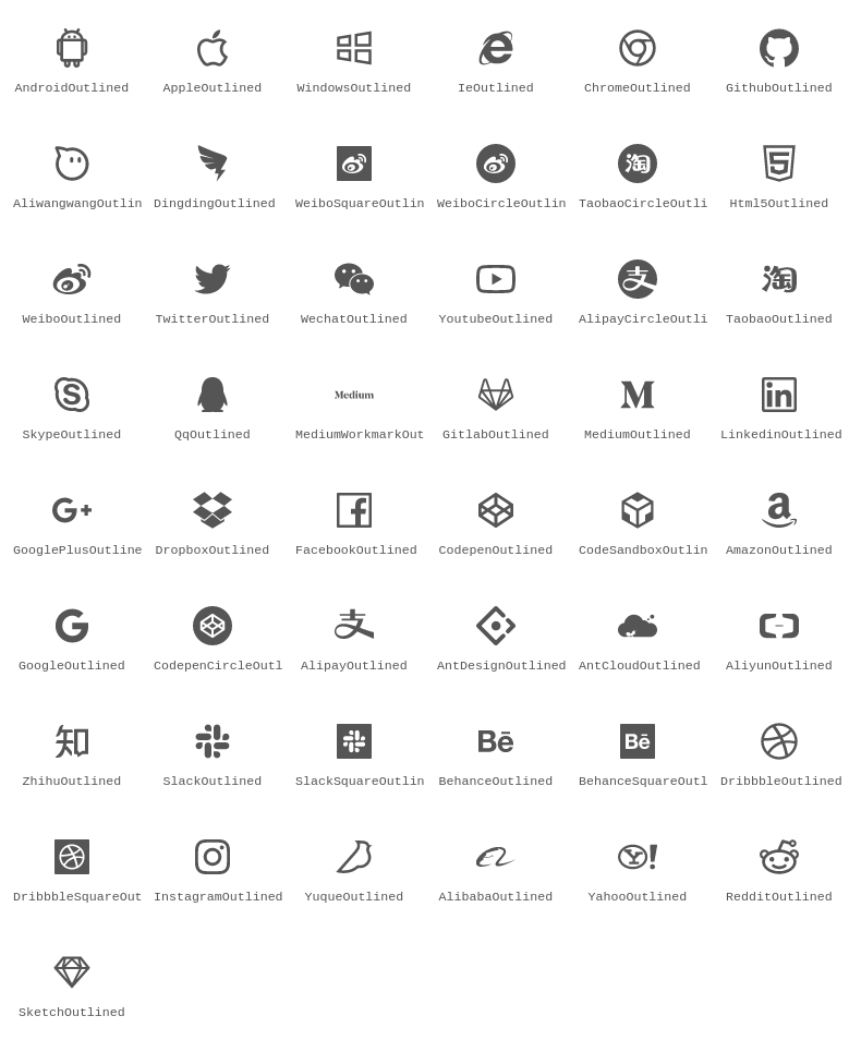 通用组件 Icon图标 《ant Design Of Vue V20 使用教程》 书栈网 · Bookstack
