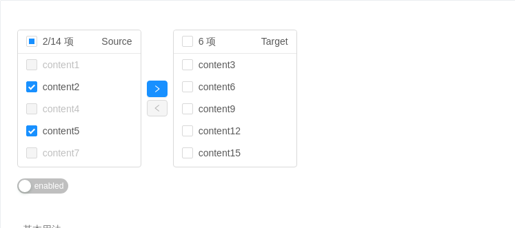 数据输入 Data Entry Transfer 穿梭框 《ant Design Of Vue V1 4 10 组件文档》 书栈网