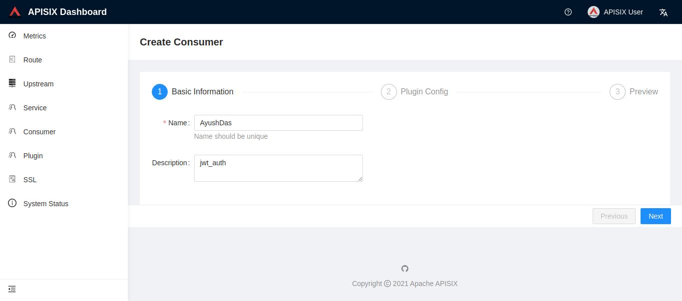 Authentication - jwt-auth - 《Apache APISIX v2.8 官方文档》 - 书栈网 · BookStack