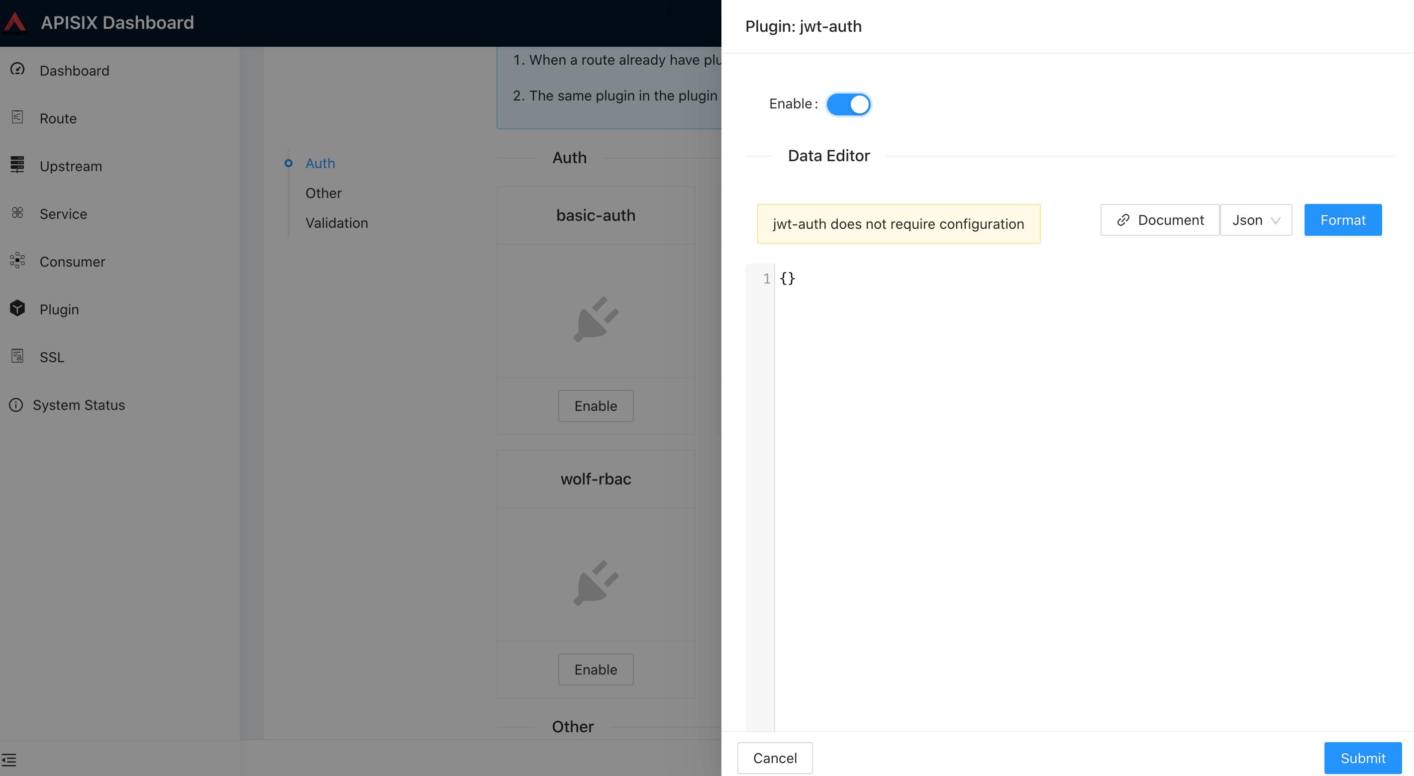 Authentication - jwt-auth - 《Apache APISIX v2.8 官方文档》 - 书栈网 · BookStack