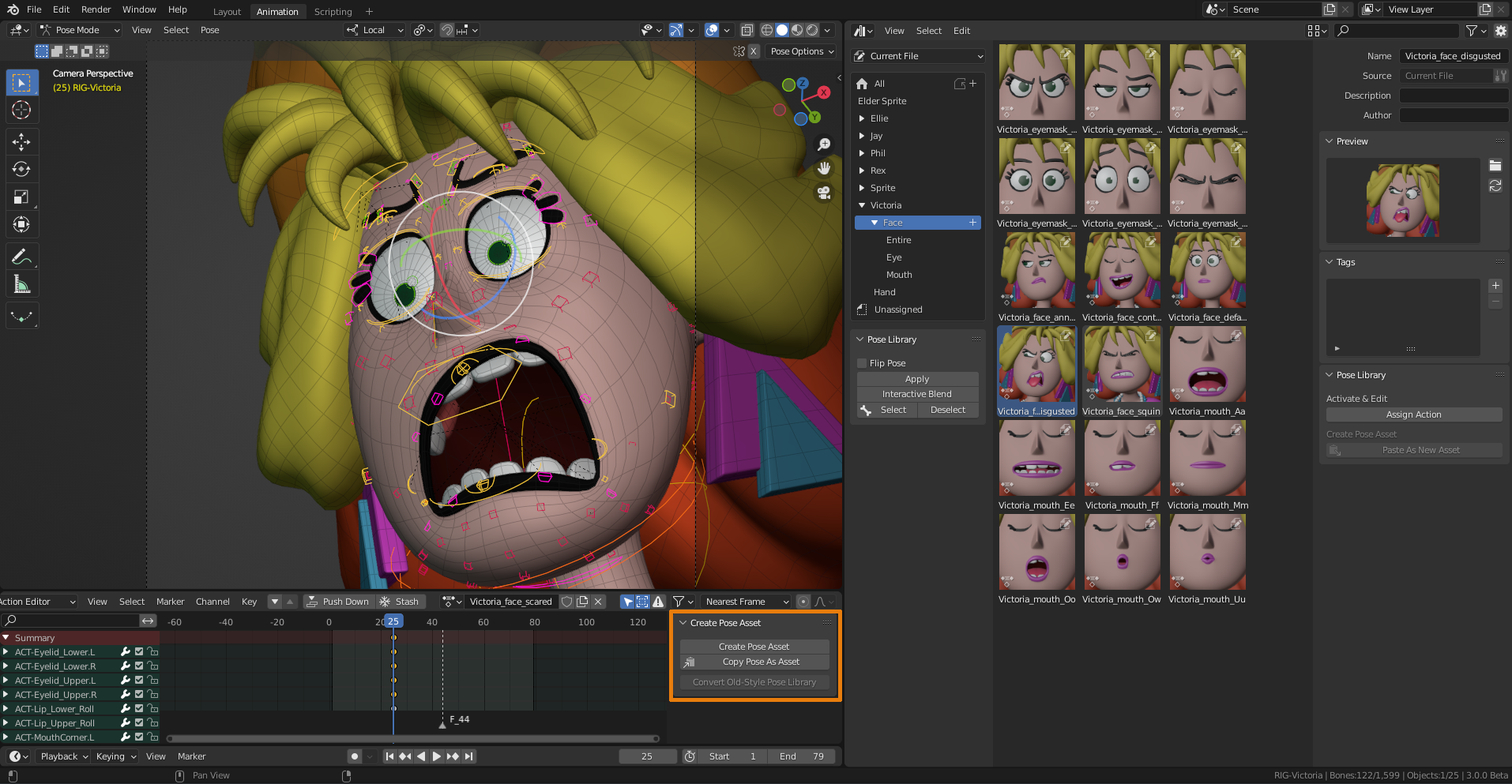 编辑 - 姿态库 - 《Blender 4.2 参考手册》 - 书栈网 · BookStack