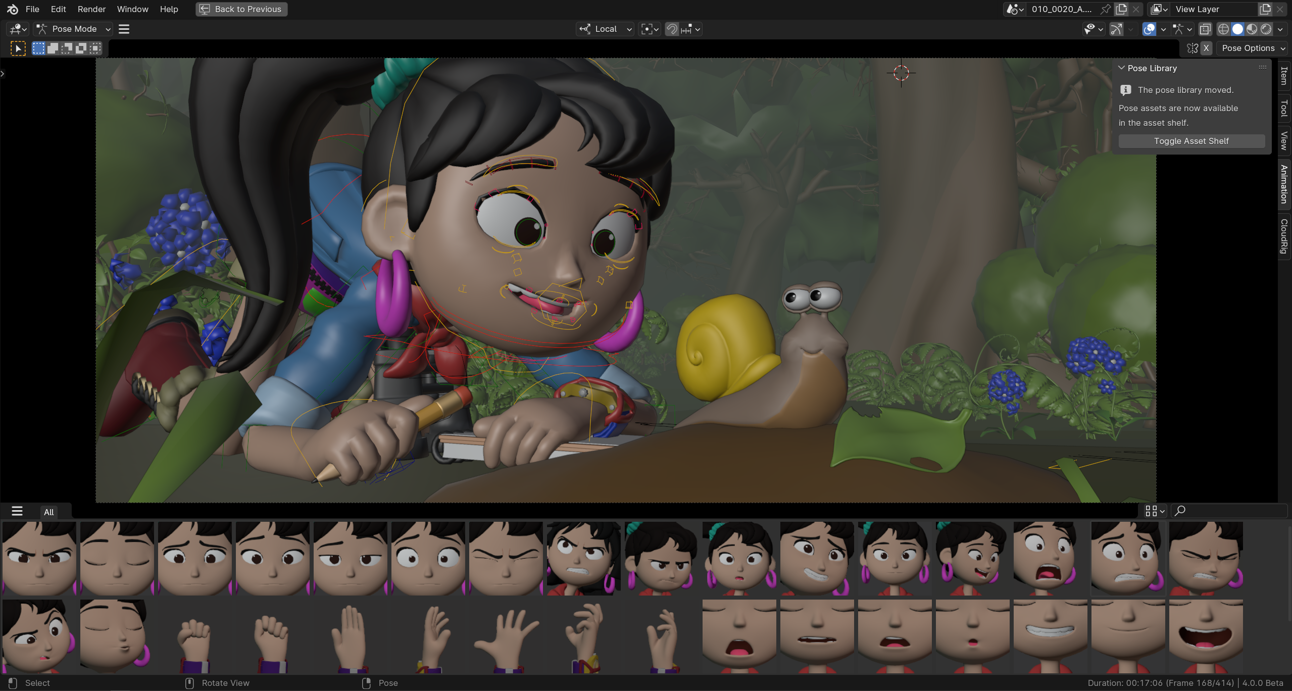 编辑 - 姿态库 - 《Blender 4.2 参考手册》 - 书栈网 · BookStack