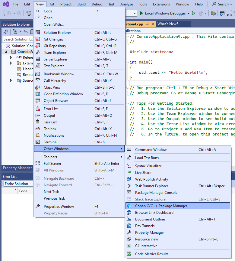 Integrations - Visual Studio - 《Conan v2.10 Documentation》 - 书栈网 · BookStack
