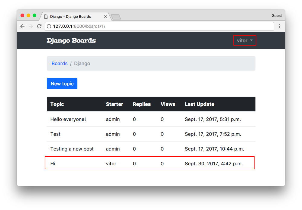 Django入门与实践 第18章:实现主题回复列表 《django入门与实践教程》 书栈网 · Bookstack