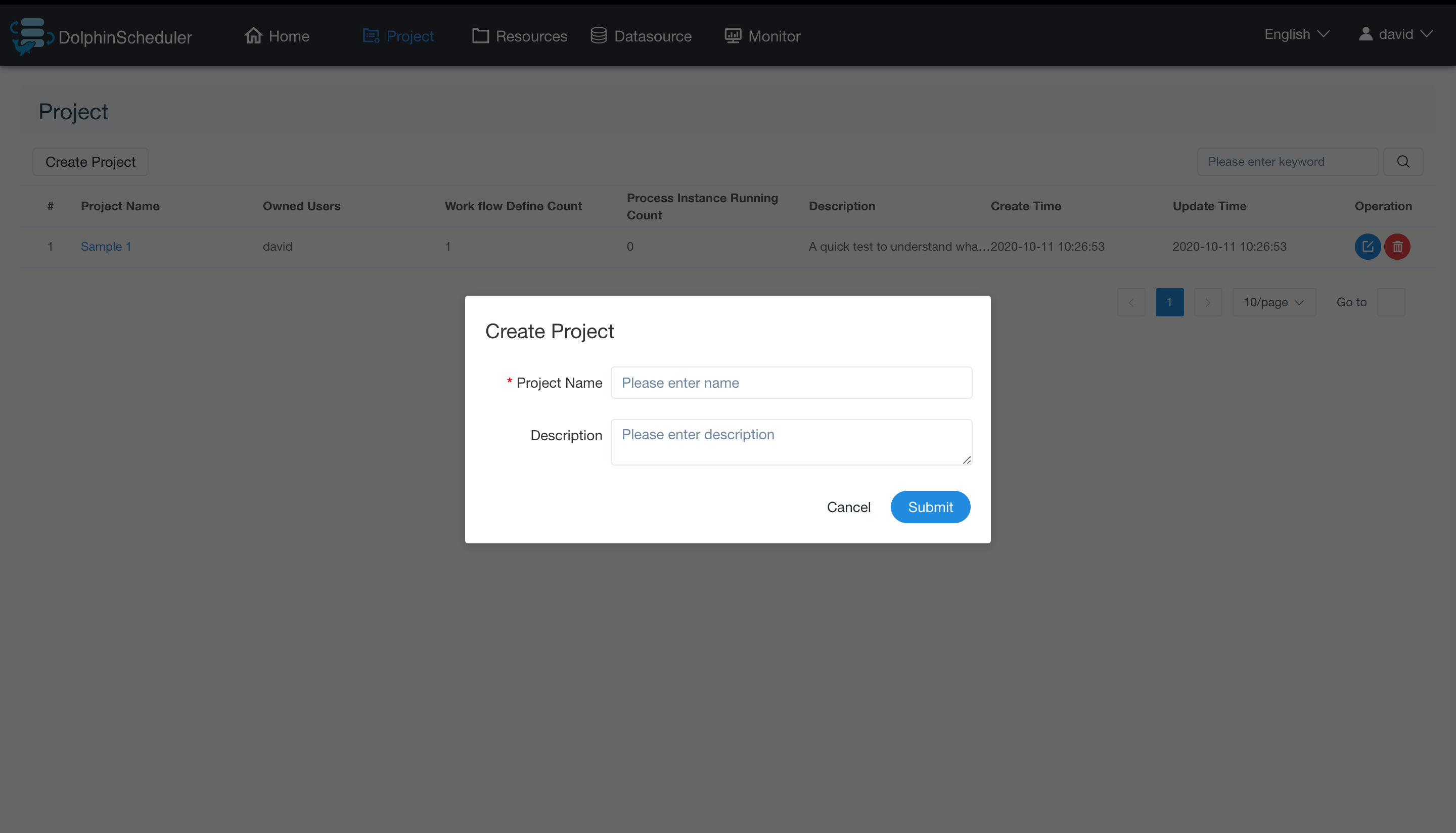 Project - Project List - 《Apache DolphinScheduler v2.0.6 Documentation》 - 书栈网 · BookStack
