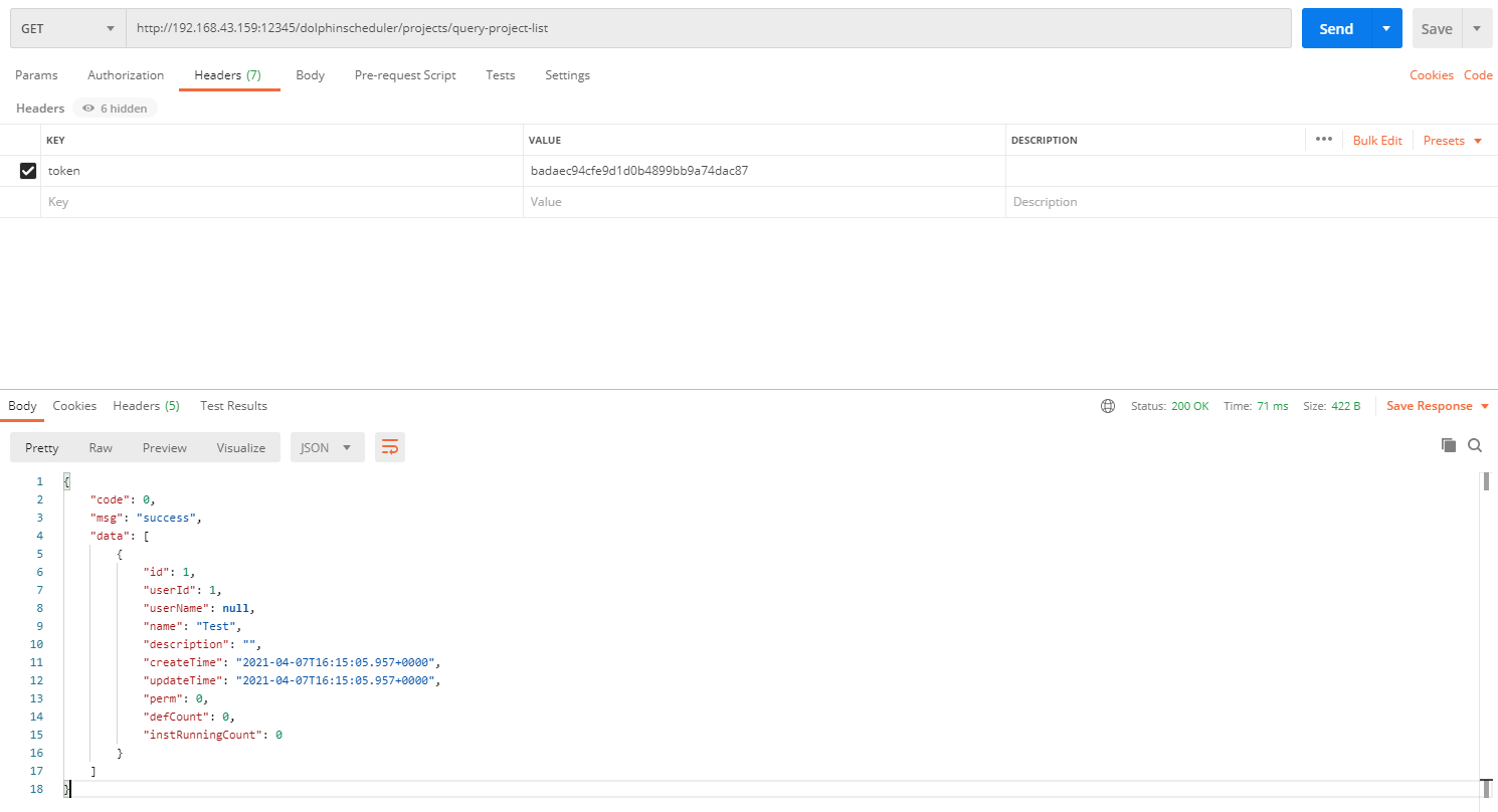 API - API调用 - 《Apache DolphinScheduler v2.0.6 使用手册》 - 书栈网 · BookStack