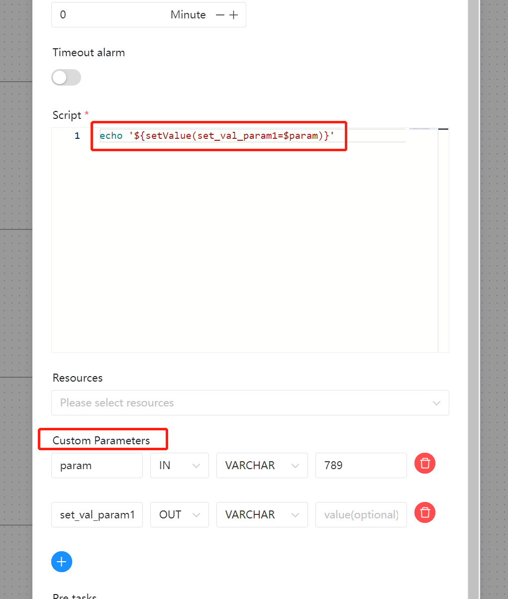 参数 - 本地参数 - 《Apache DolphinScheduler v3.0.0 使用手册》 - 书栈网 · BookStack