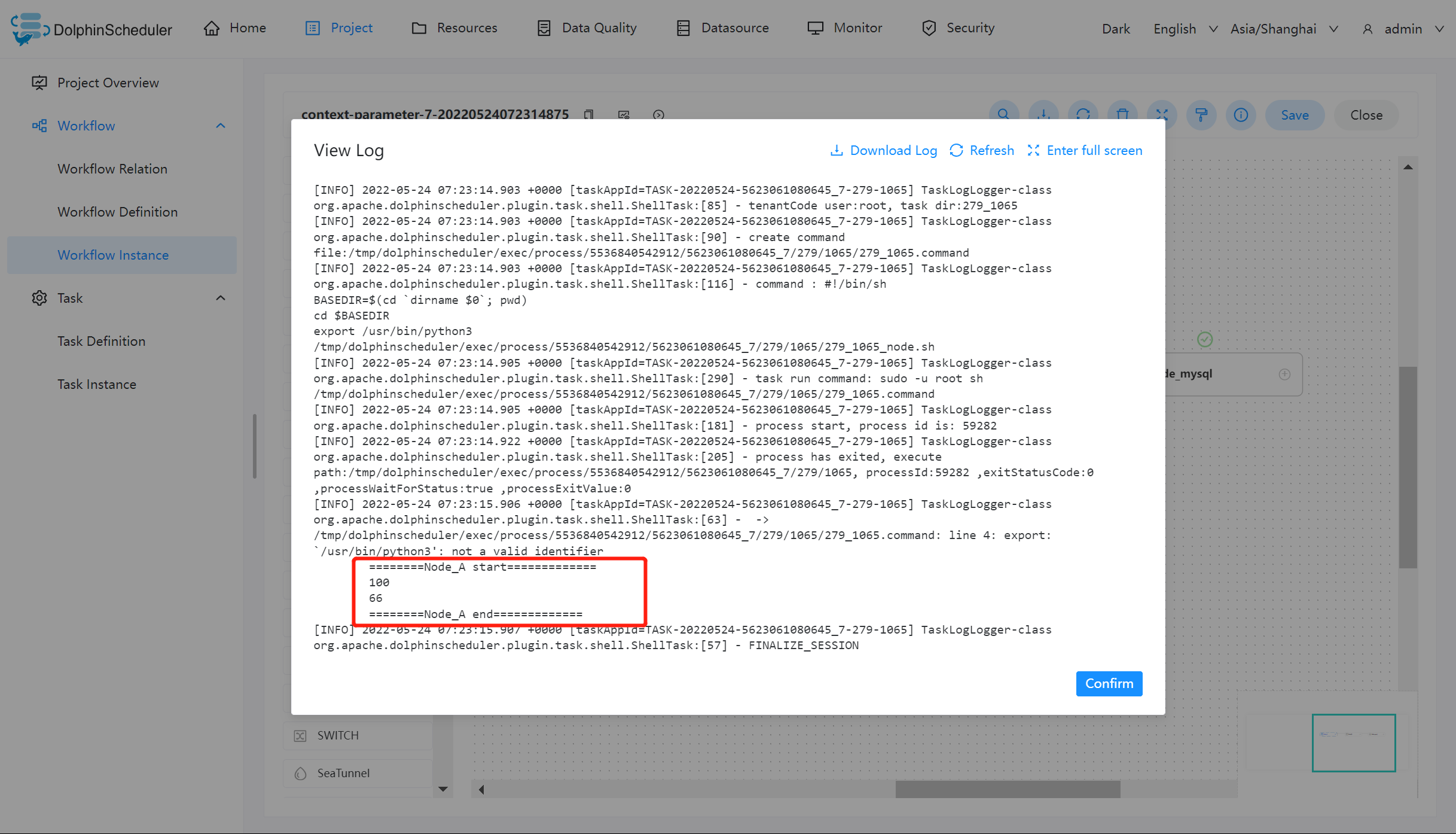 参数 - 参数传递 - 《Apache DolphinScheduler v3.1.0 使用手册》 - 书栈网 · BookStack