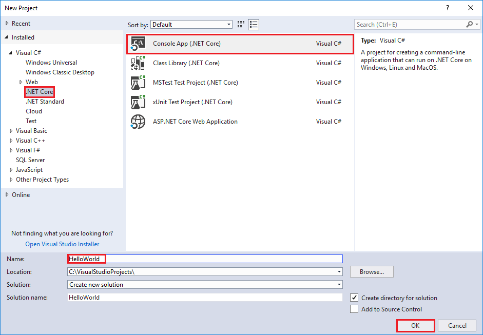 入门 - 使用 Visual Studio 2017 生成 C# .NET Core Hello World 应用 - 《.NET Core ...