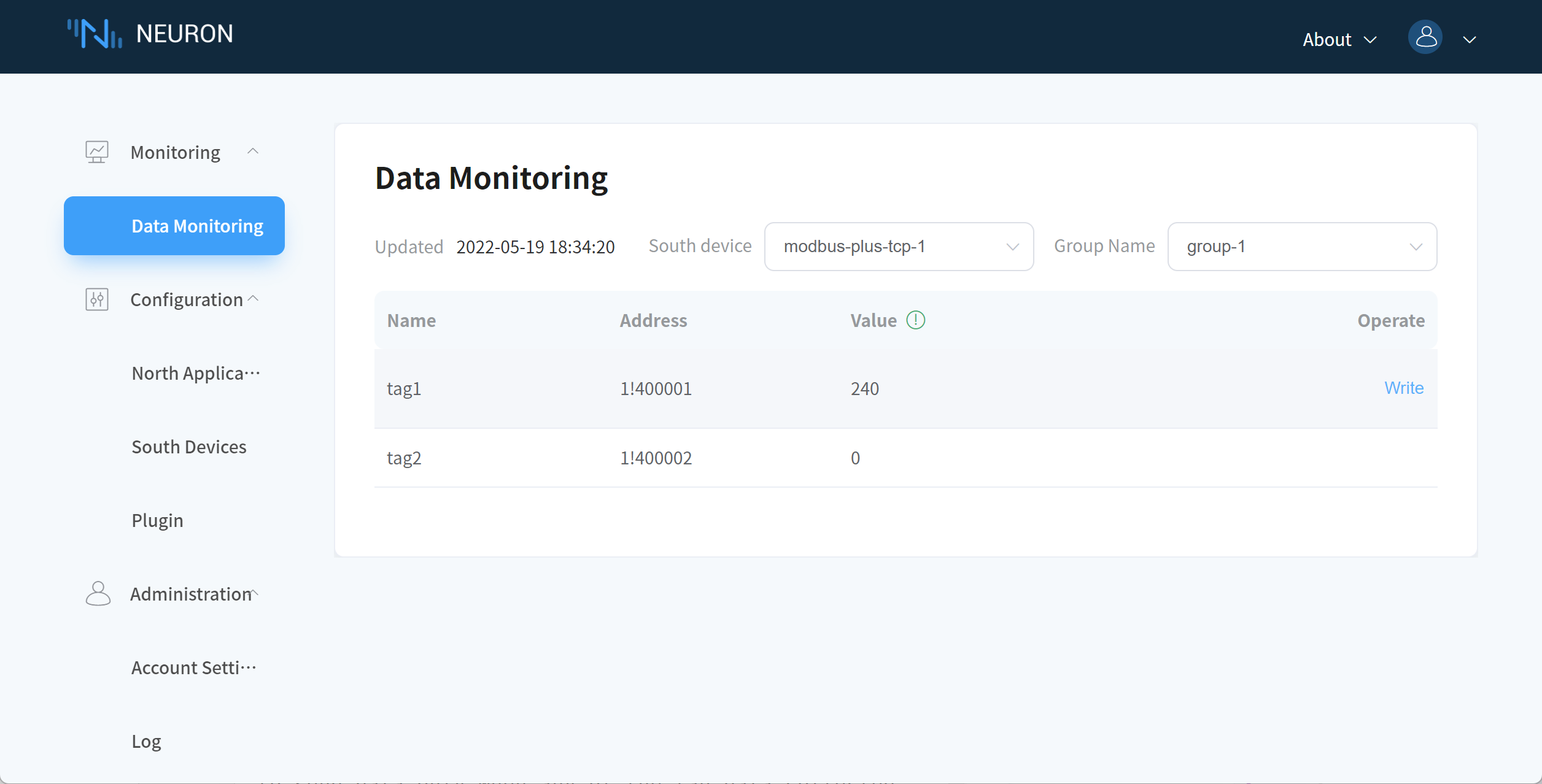 Tutorials Stream Processing Of Data Collected By Neuron Using Ekuiper 《lf Edge Ekuiper V16