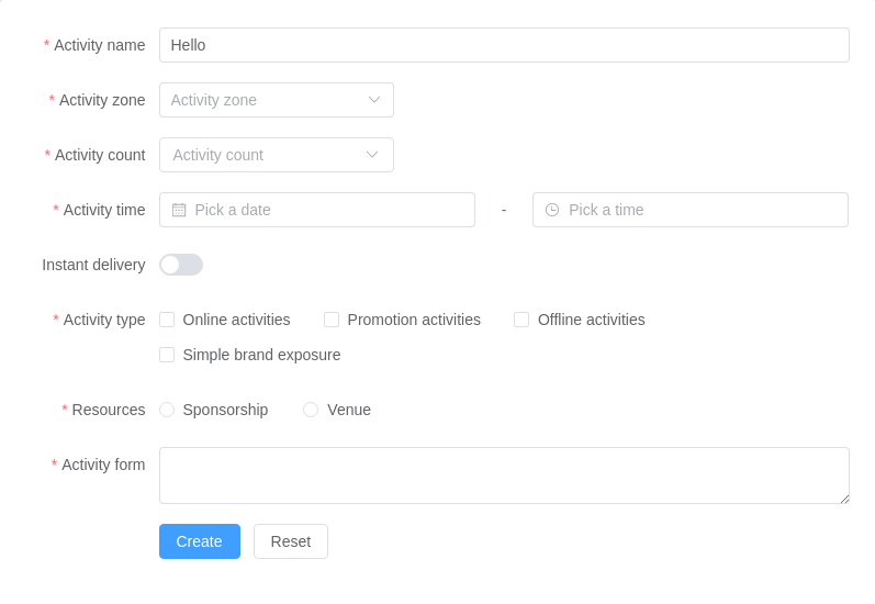 Form 表单组件 - Form 表单 - 《Element Plus v2.2 教程》 - 书栈网 · BookStack