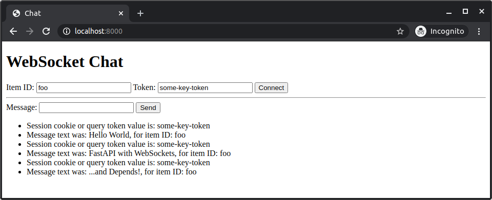 高级用户指南 - WebSockets - 《FastAPI v0.104 中文文档》 - 书栈网 · BookStack
