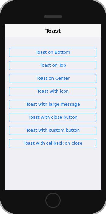 Components - Toast - 《Framework7 v3 Core Document》 - 书栈网 · BookStack