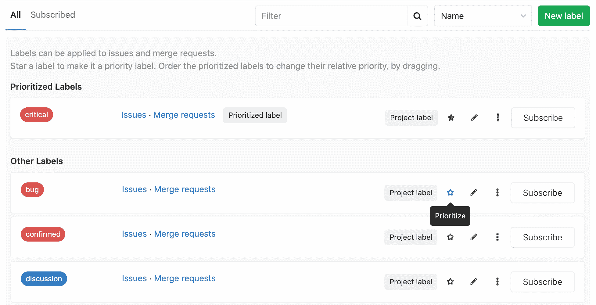 Labels - 《Gitlab 中文文档》 - 书栈网 · BookStack
