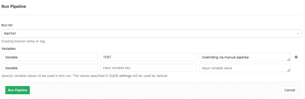 GitLab CI/CD environment variables - 《Gitlab 中文文档》 - 书栈网 · BookStack