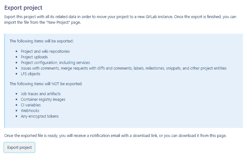 Project import/export - 《Gitlab 中文文档》 - 书栈网 · BookStack
