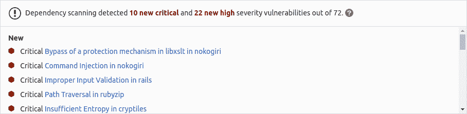 Dependency Scanning - 《Gitlab 中文文档》 - 书栈网 · BookStack