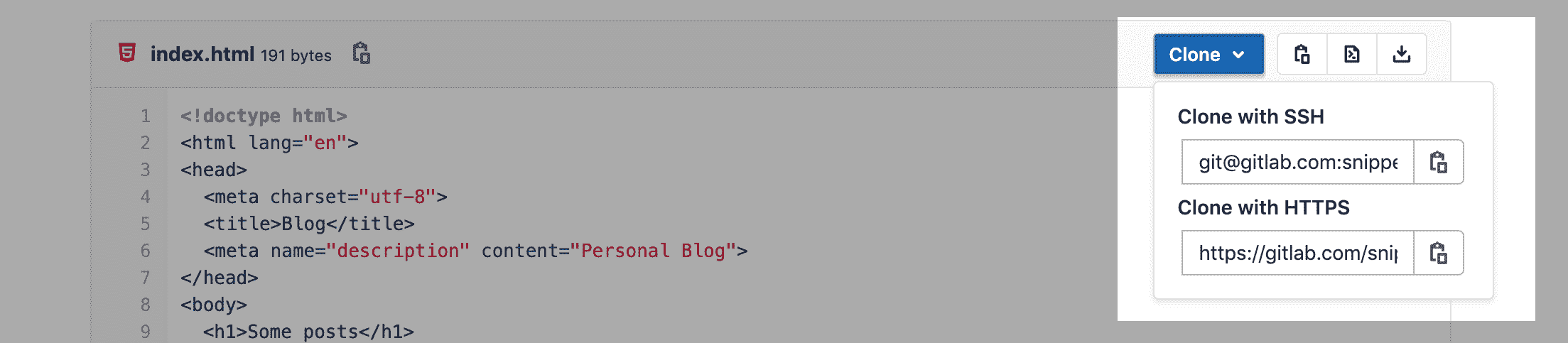 Snippets - 《Gitlab 中文文档》 - 书栈网 · BookStack