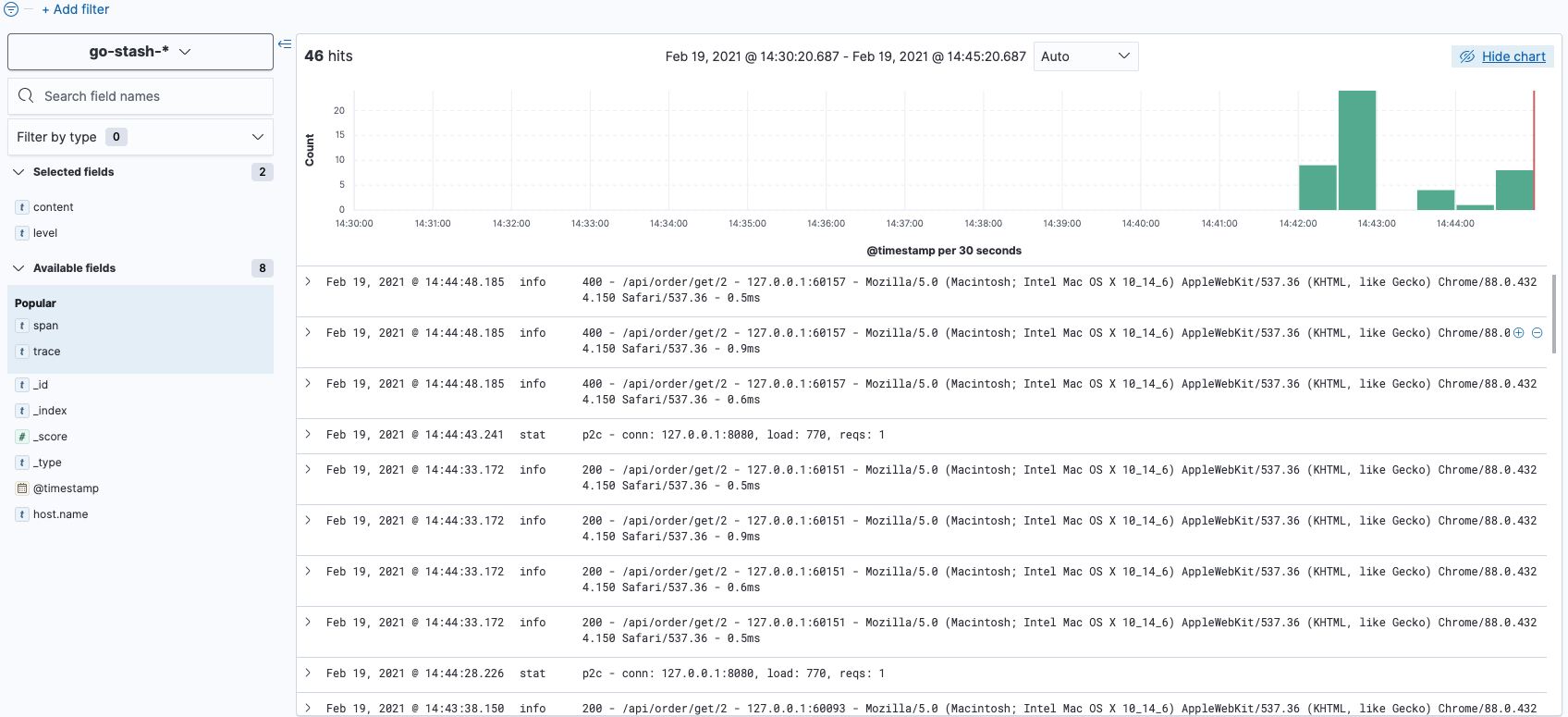 项目开发 - 日志收集 - 《go-zero v1.2 教程》 - 书栈网 · BookStack