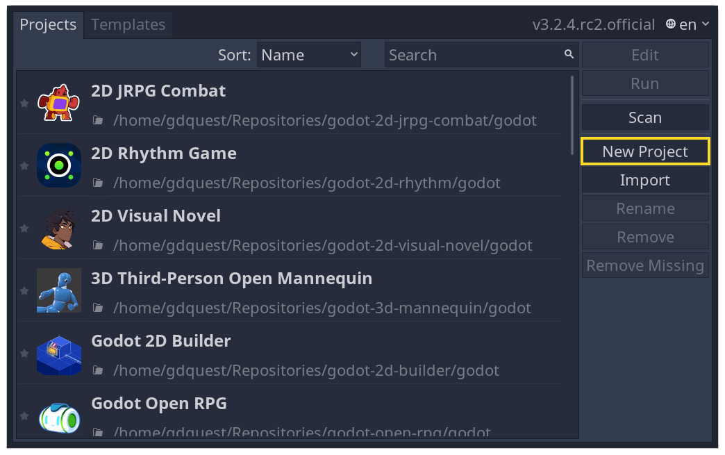 您的第一个 2D 游戏 - 设置项目 - 《Godot 游戏引擎 v3.5 中文文档》 - 书栈网 · BookStack