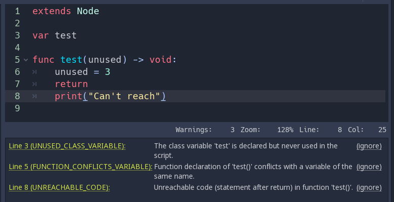 GDScript - GDScript 警告系统 - 《Godot 游戏引擎 v3.5 中文文档》 - 书栈网 · BookStack