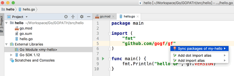 准备工作 - Go Module - 《GoFrame v1.16 开发文档》 - 书栈网 · BookStack