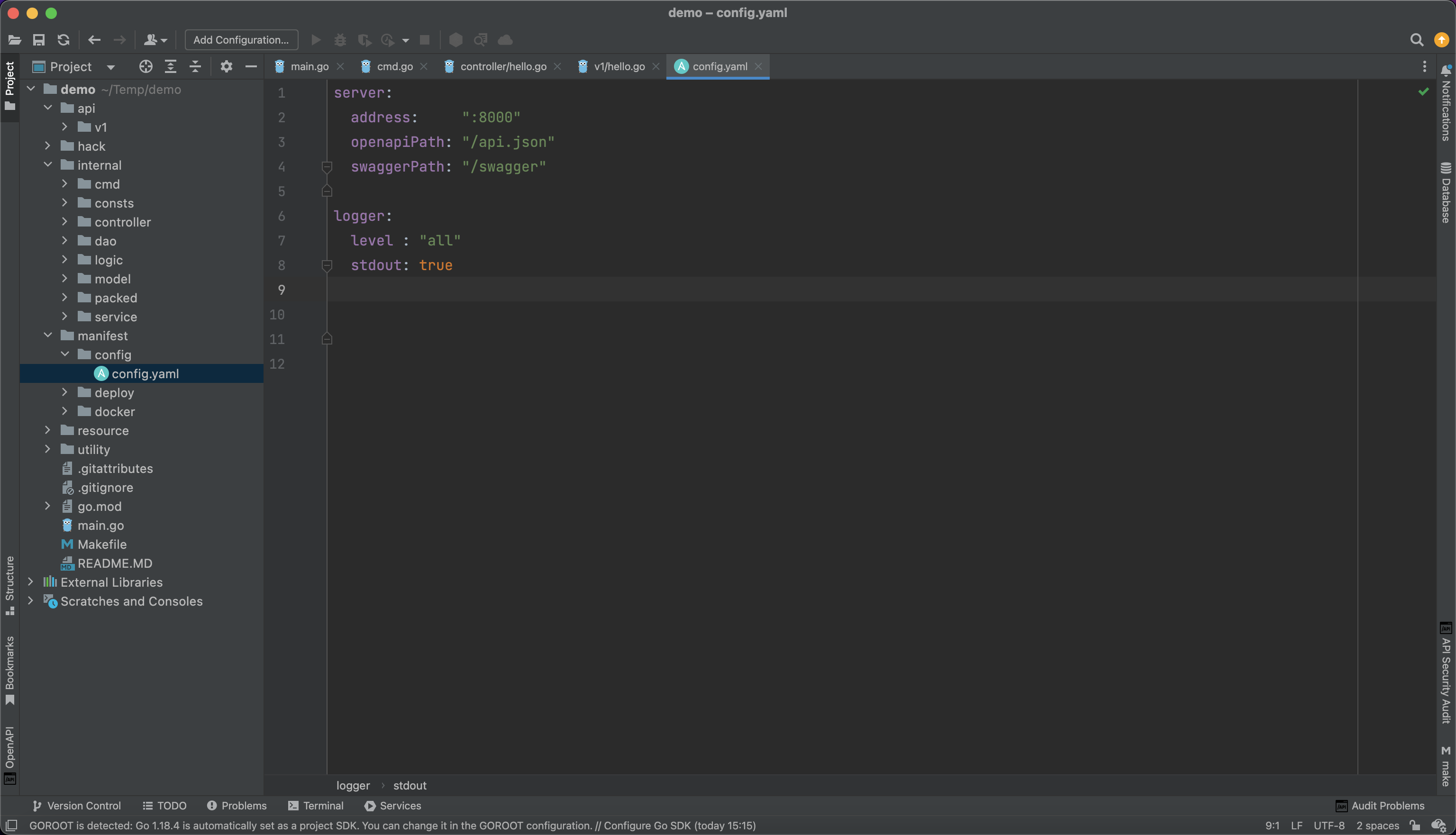 快速开始 - 快速开始-配置管理 - 《GoFrame v2.6 开发文档》 - 书栈网 · BookStack