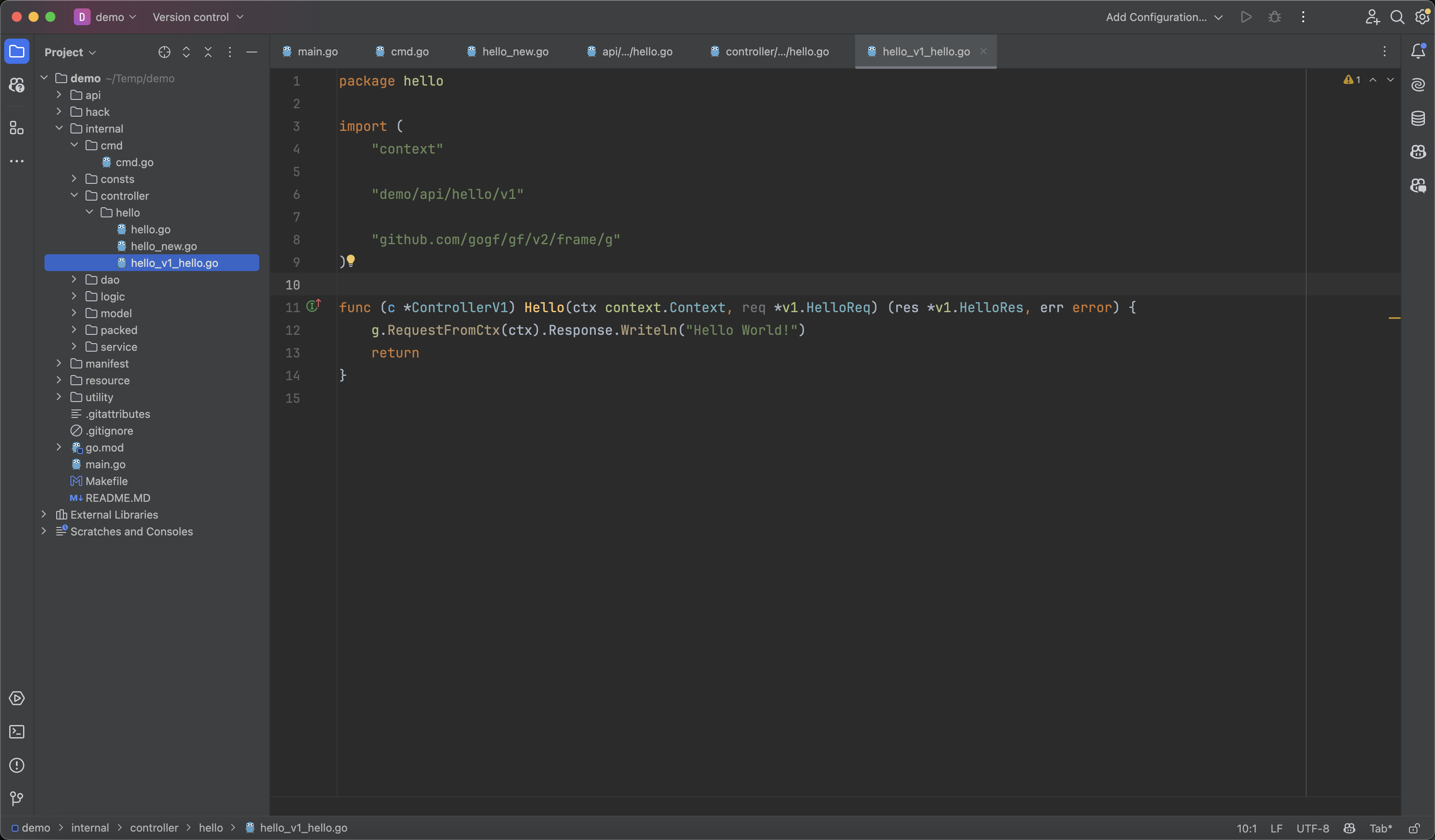 项目脚手架🌟 - 项目启动 - 《GoFrame v2.9 开发文档》 - 书栈网 · BookStack