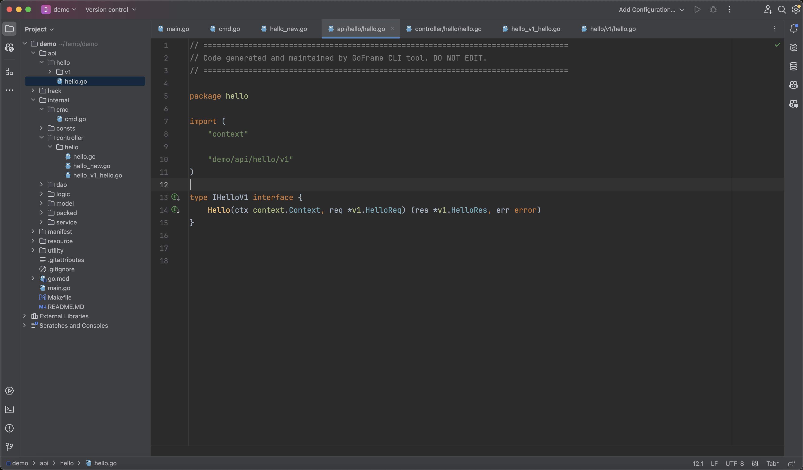 项目脚手架🌟 - 项目启动 - 《GoFrame v2.9 开发文档》 - 书栈网 · BookStack