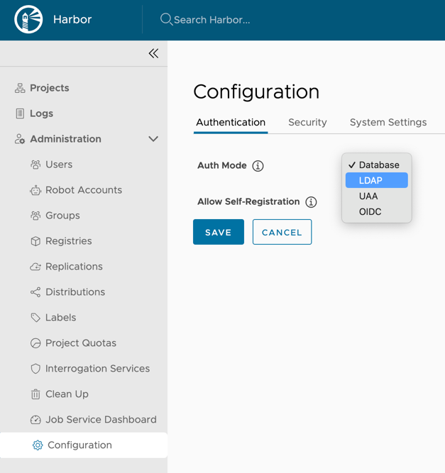 Configuring Authentication - Configure LDAP/Active Directory Authentication - 《Harbor v2.12 ...