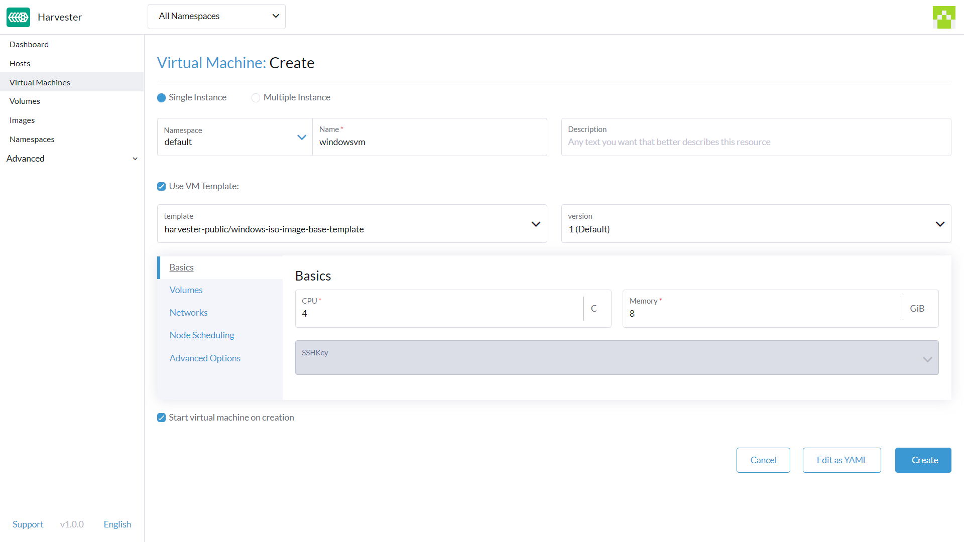 VM Management - Create a Windows Virtual Machine - 《Harvester v1.3 Documentation》 - 书栈网 · BookStack