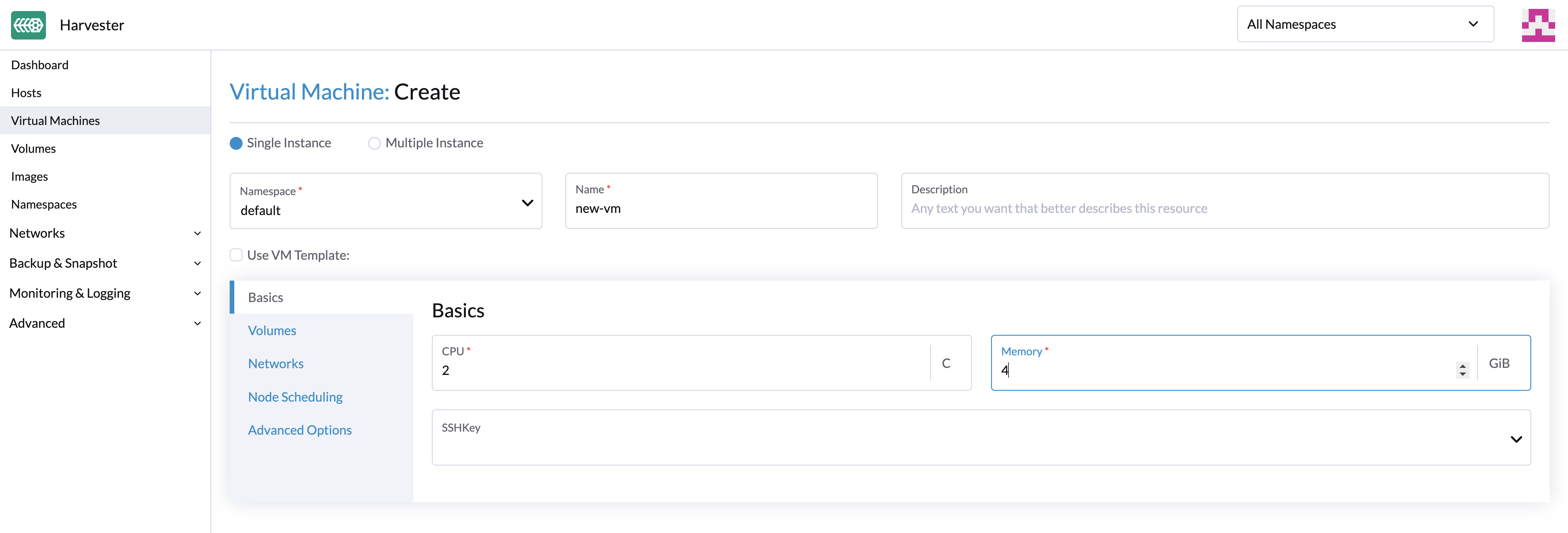 VM Management - Create a Virtual Machine - 《Harvester v1.4 Documentation》 - 书栈网 · BookStack