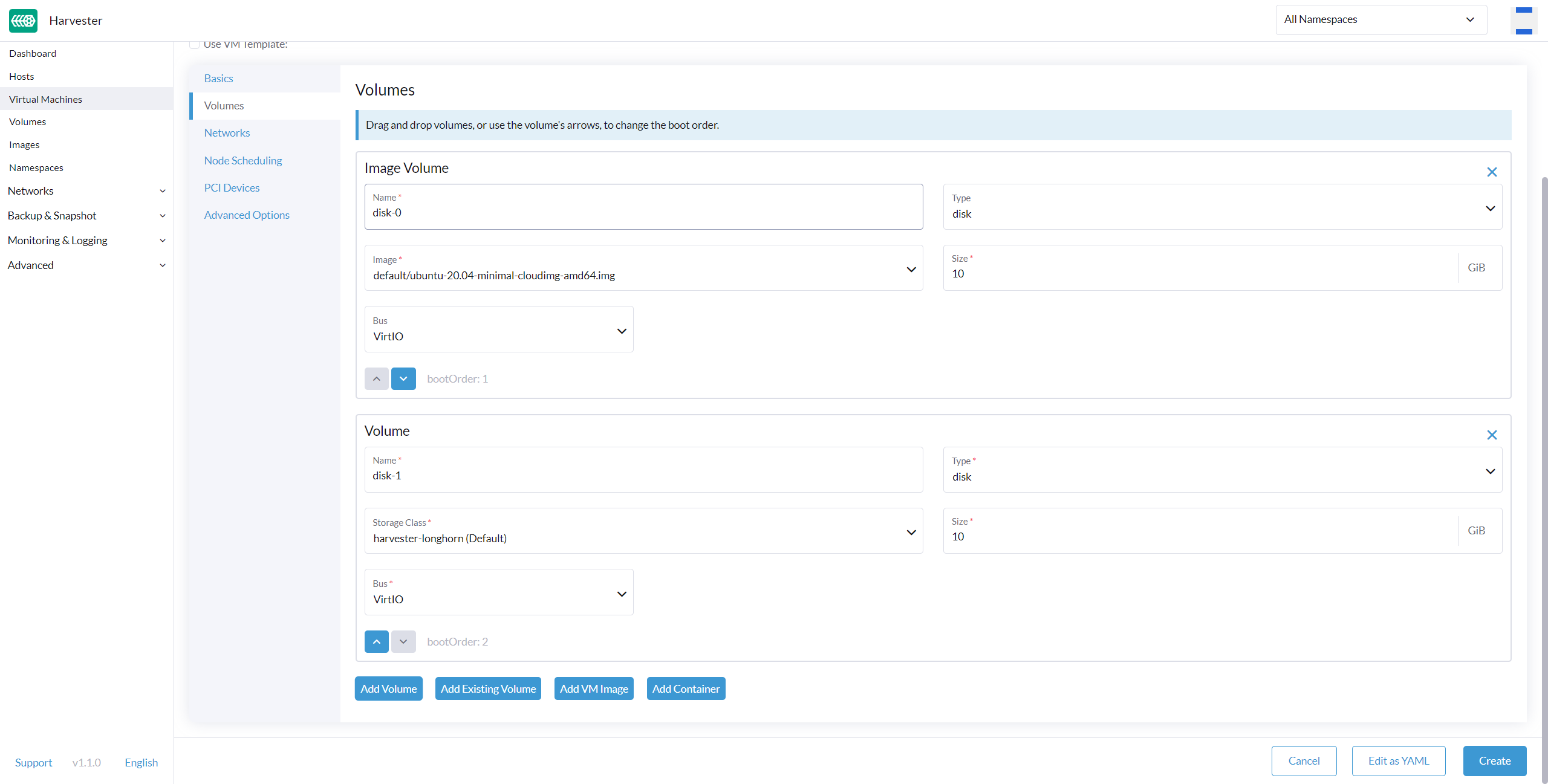 VM Management - Create a Virtual Machine - 《Harvester v1.4 Documentation》 - 书栈网 · BookStack