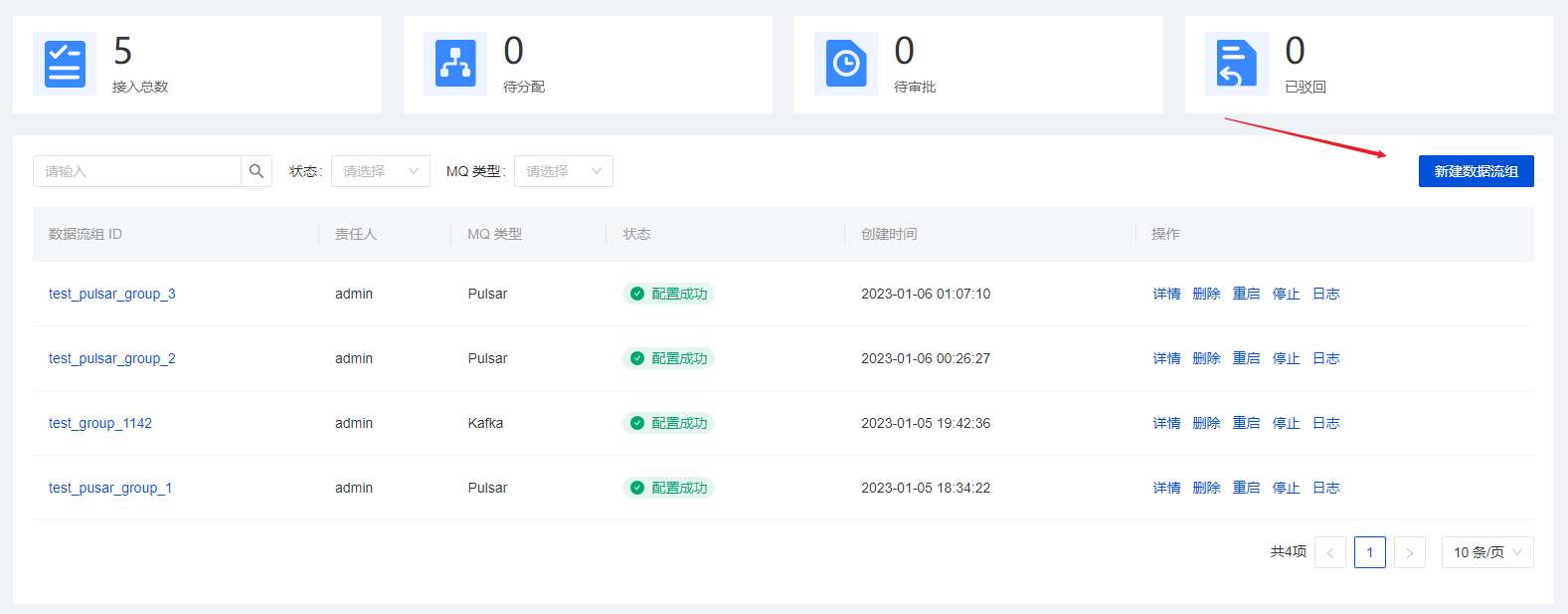 用户指引 - Dashboard 指引 - 《Apache InLong v1.13 中文文档》 - 书栈网 · BookStack