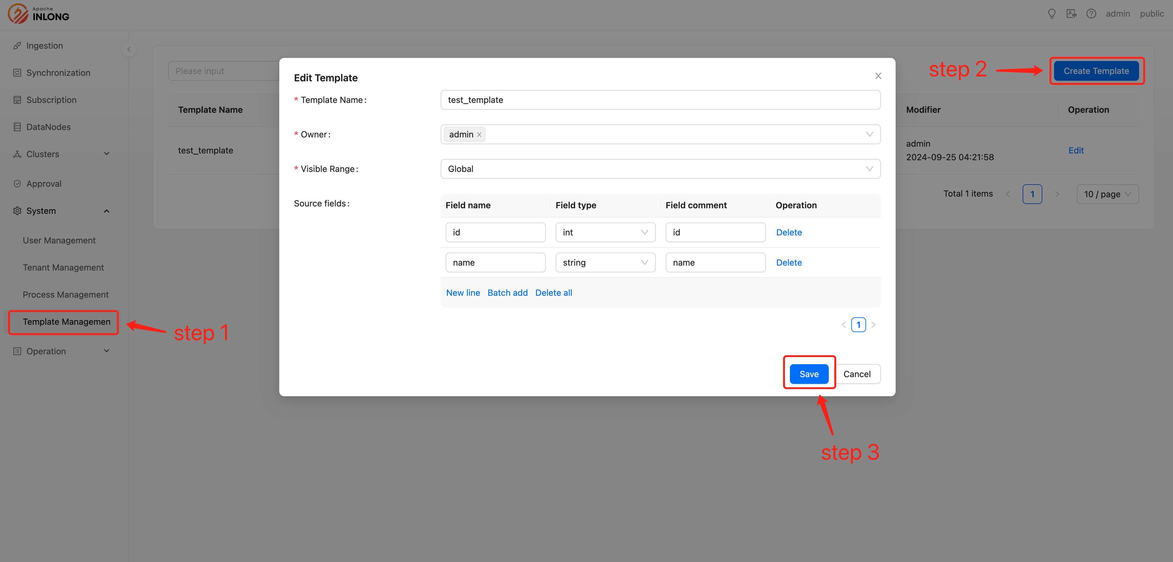 Administration - Template Management - 《Apache InLong v2.1 Documentation》 - 书栈网 · BookStack
